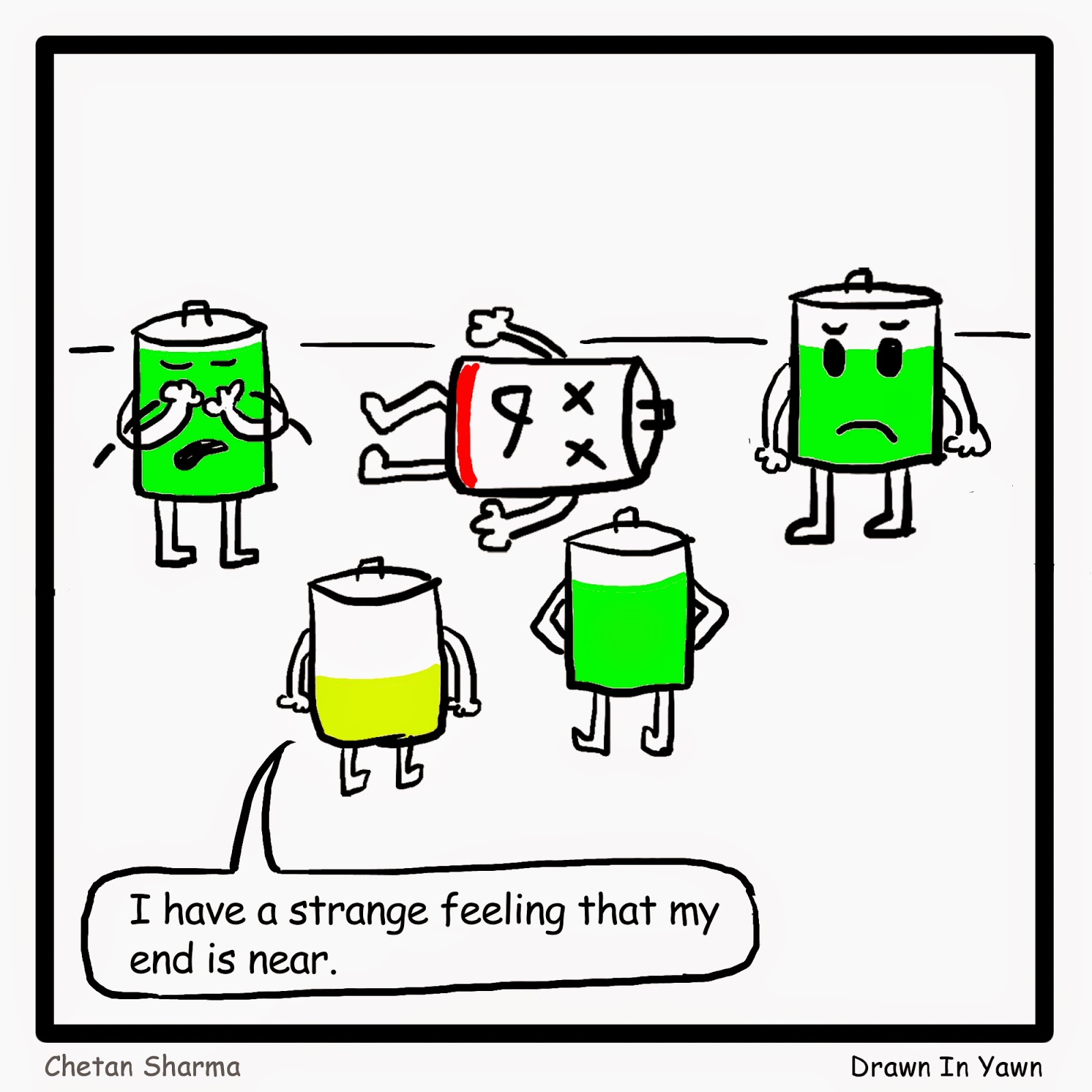 Drawn In Yawn: Dead Battery Drawn In Yawn: Dead Battery