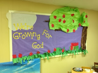 Blessings for Bible School Teachers: Bulletin Board: We're Growing for God