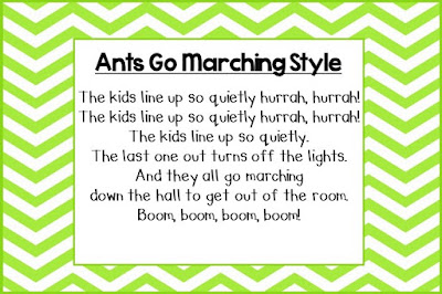 Freebie - Classroom Management - Transition Songs for Lining Up ...
