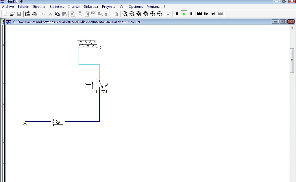 NEUMATICA: MANDO DIRECTO PARA CILINDRO SIMPLE EFECTO