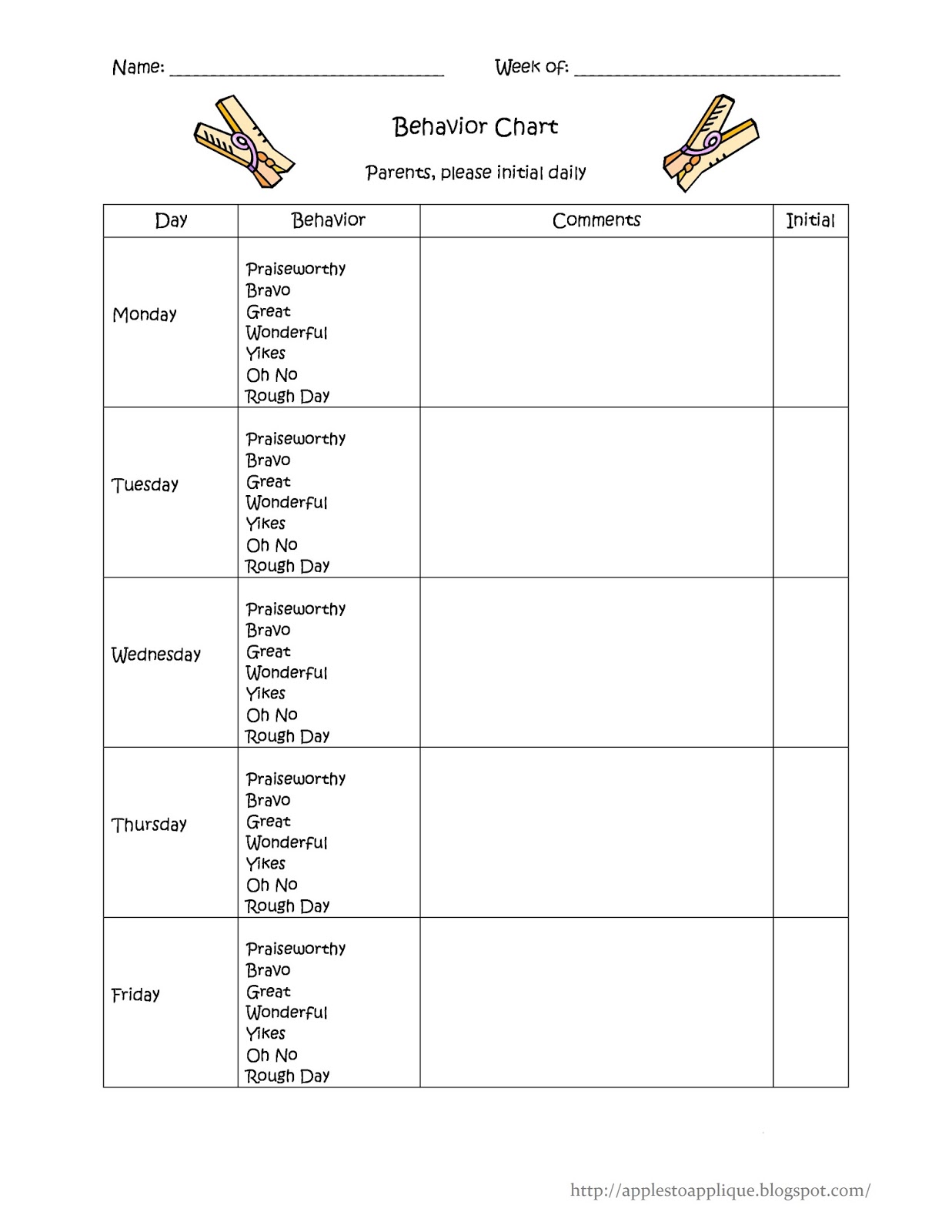 Apples to Applique: My Favorite Behavior Management System