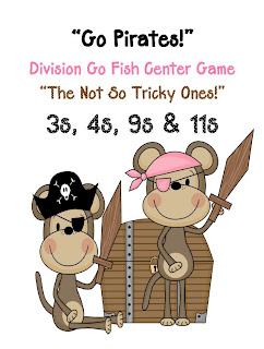 A Go Fish Game For The Not So Tricky ~ Go Pirates! The 3s, 4s, 9s & 11s ...