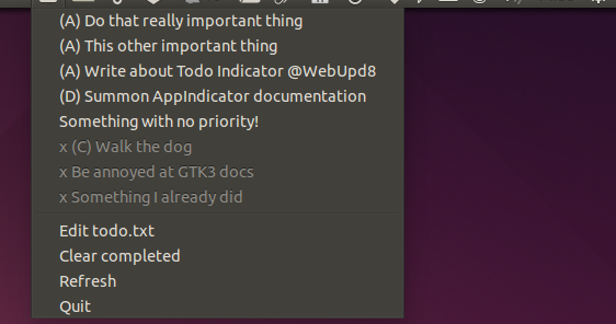 Todo Indicator: Ubuntu AppIndicator For todo.txt ~ Web Upd8: Ubuntu / Linux blog