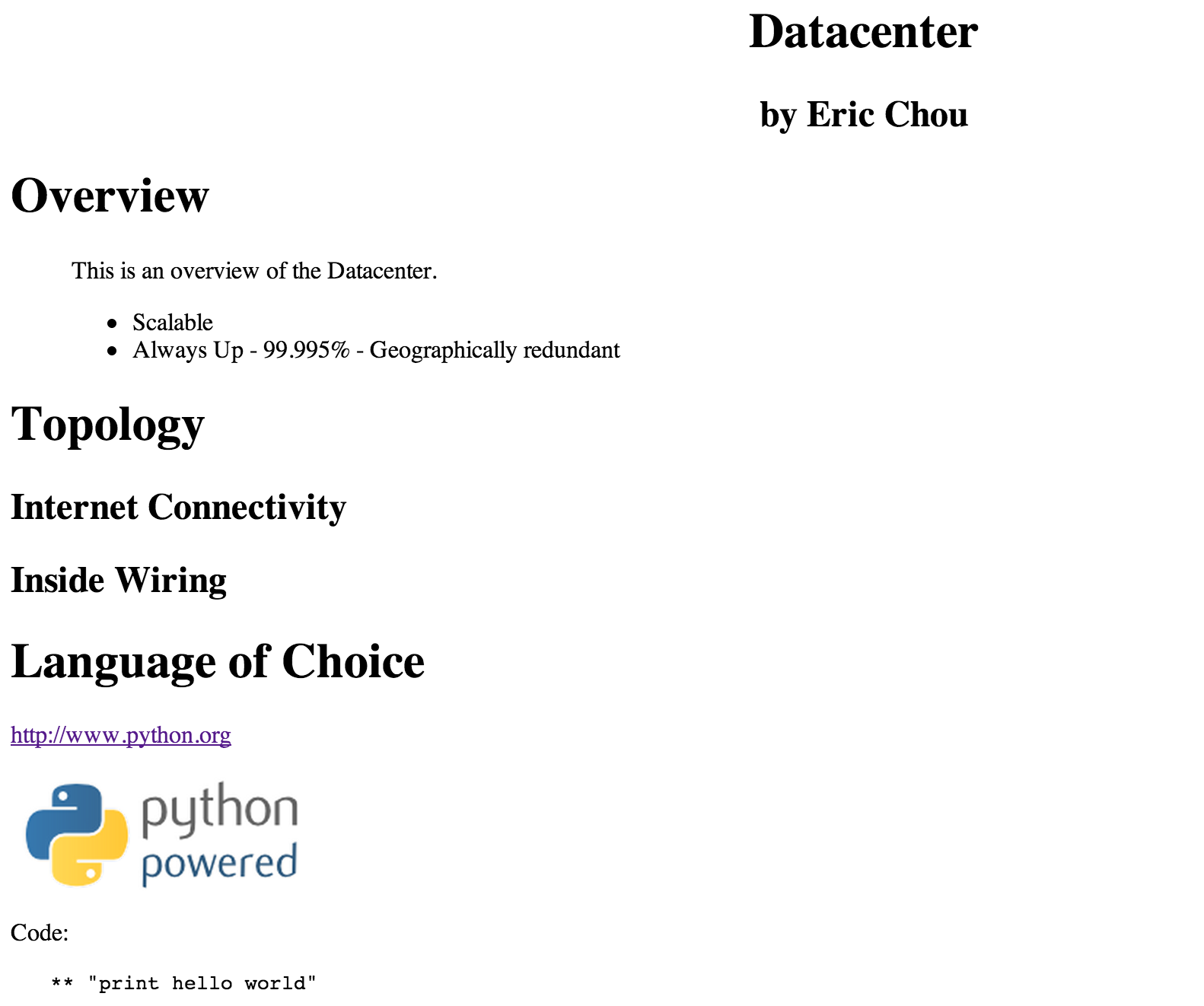 Network Automation Nerds: Painless Documentation - Part 1 reStructuredText Network Automation Nerds: Painless Documentation - Part 1 reStructuredText