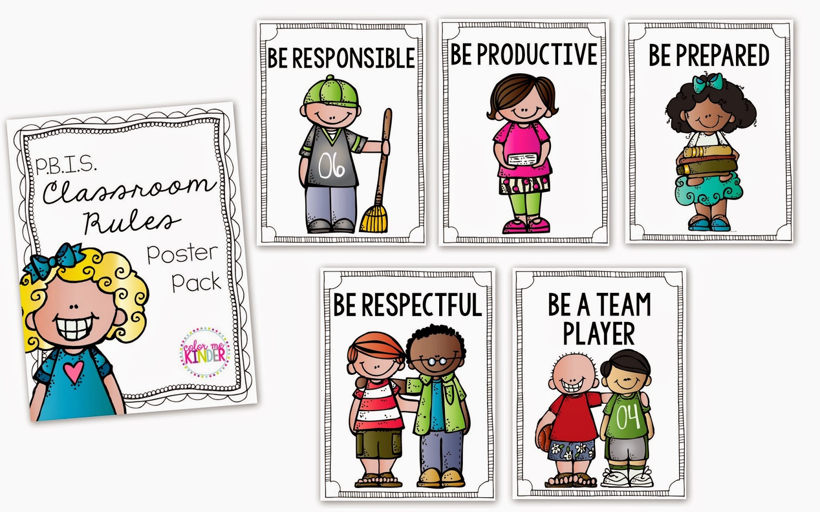 PBIS Classroom Posters Freebie Alert | Color Me Kinder