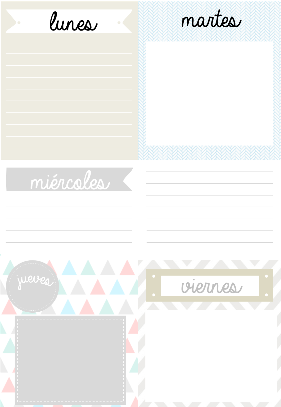 Creative Mindly: Organizadores semanales para descargar + DIY caja de ...