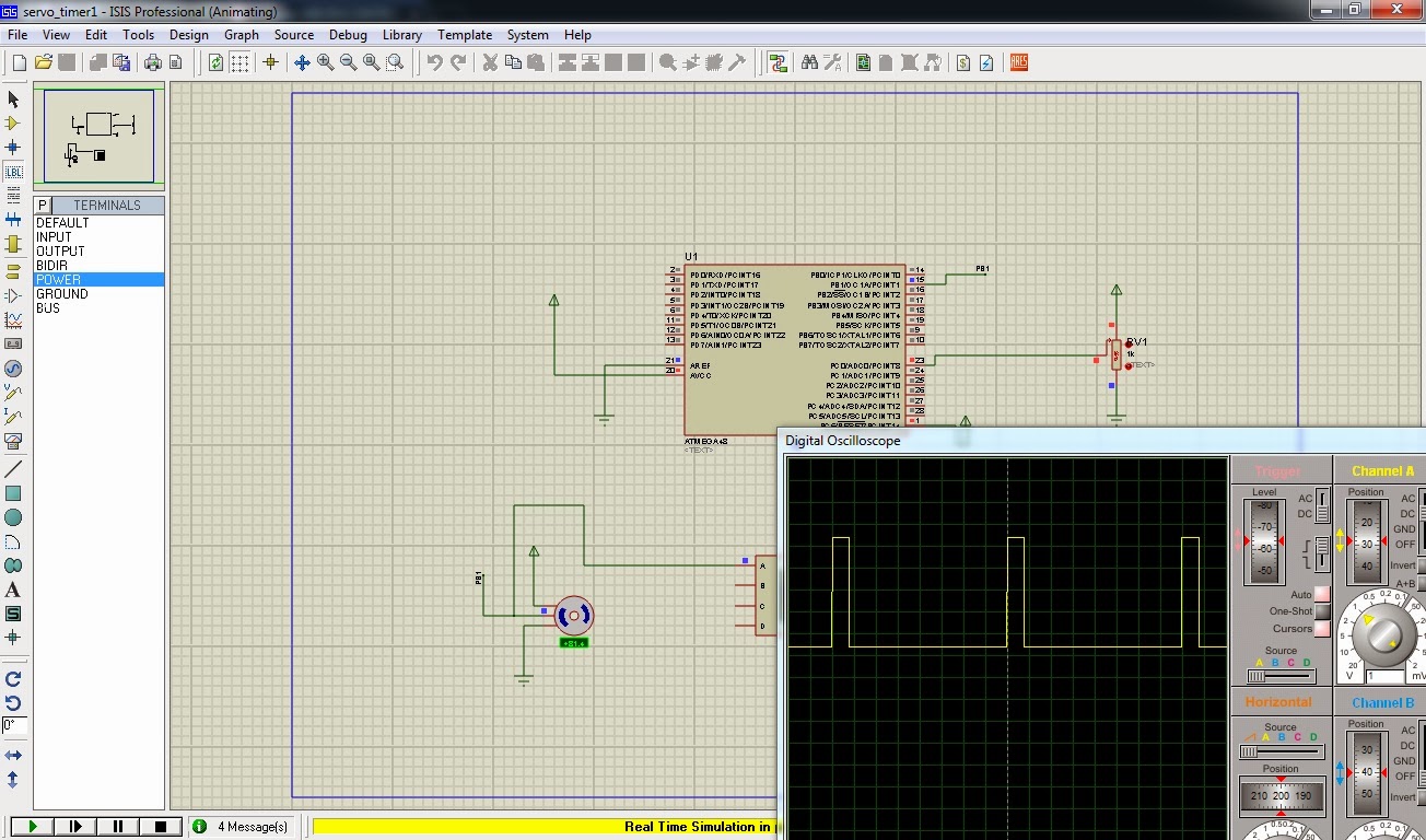 MICROCONTROLADORES AVR: CONTROL DE SERVOMOTOR CON TIMER1 MICROCONTROLADORES AVR: CONTROL DE SERVOMOTOR CON TIMER1