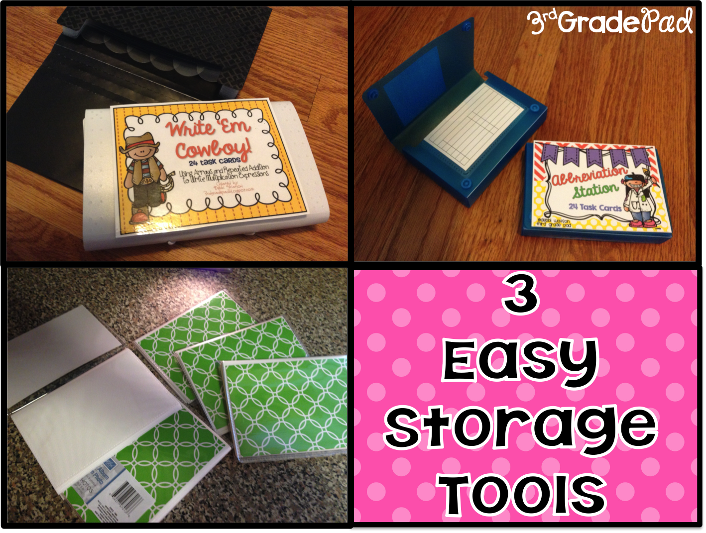 Task Card Organization Tip - 3rd Grade Pad