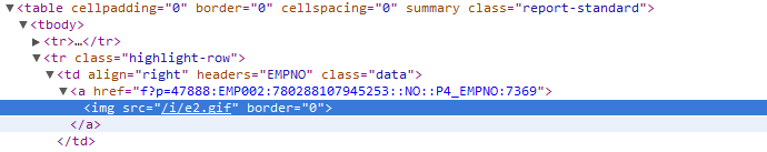 APEX: Make a report row clickable APEX: Make a report row clickable