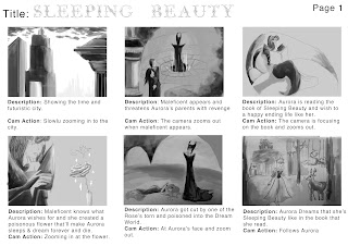 MWH: Sleeping Beauty Greyscaled StoryBoard