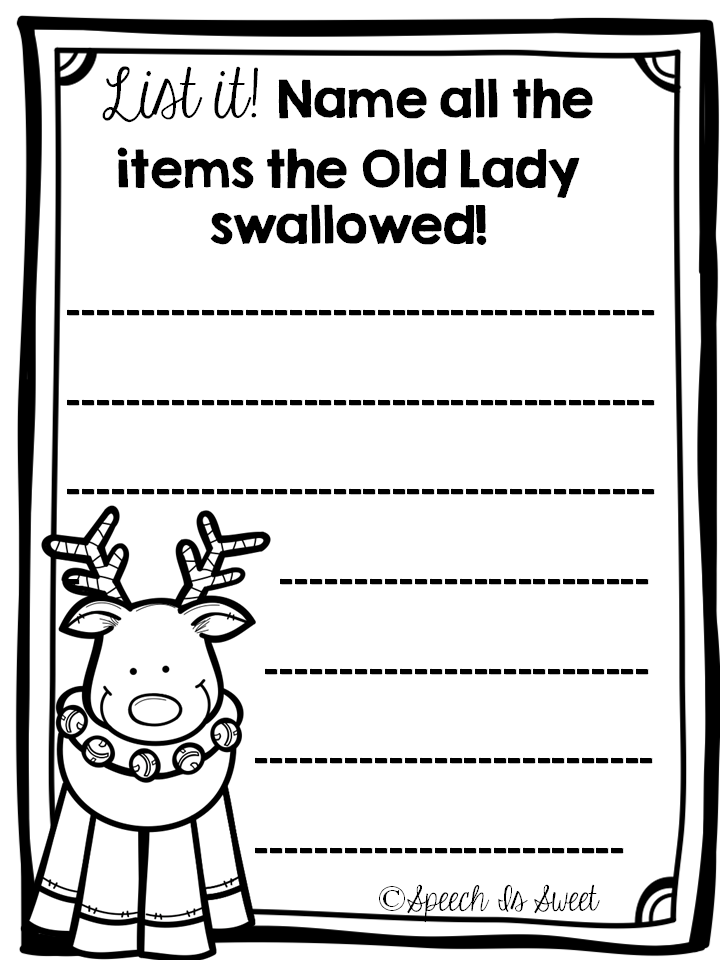 There Was An Old Lady Who Swallowed a Bell (Plus Freebies!) - Speech is ...
