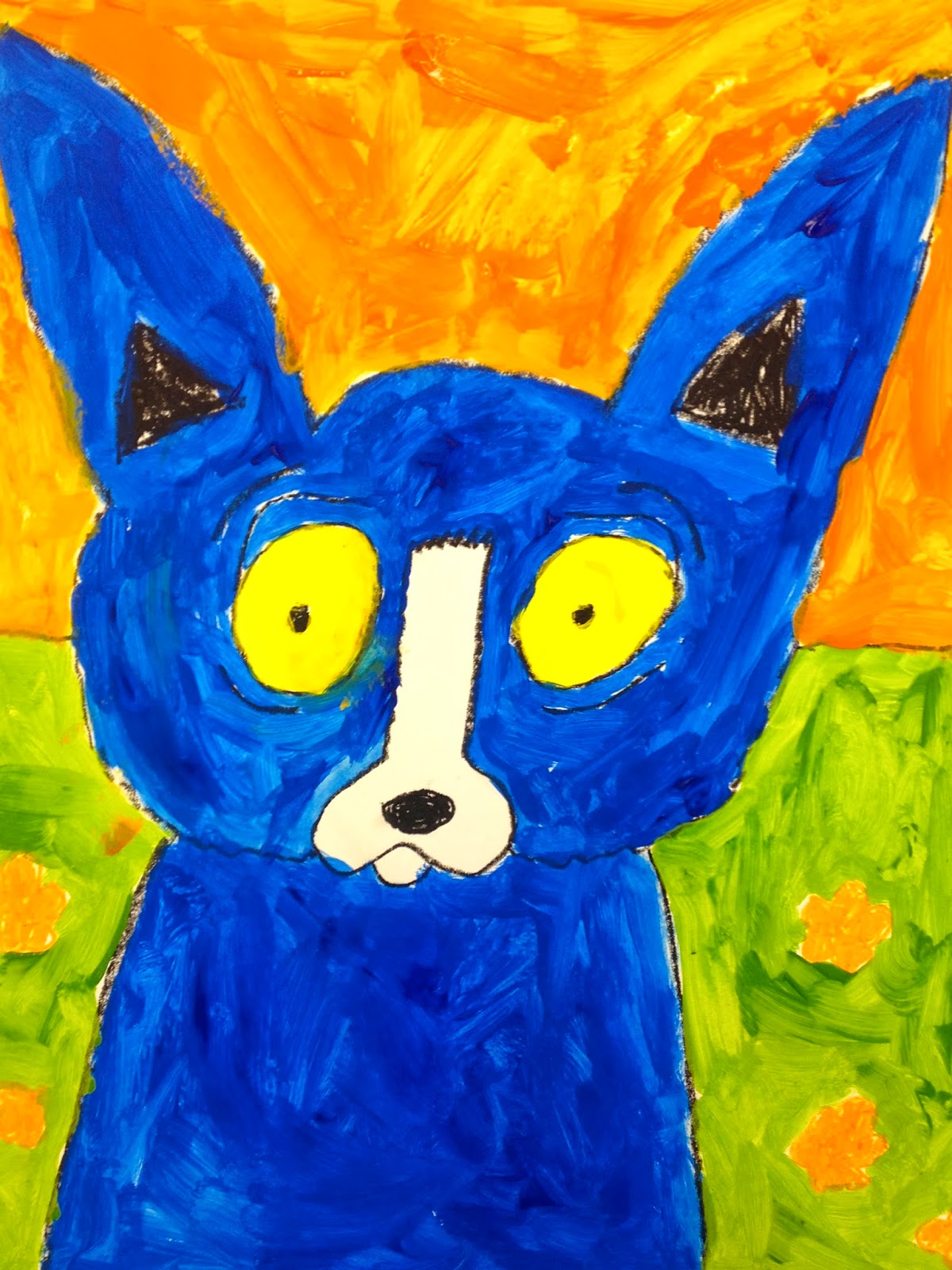 edenfolwell: Art Lesson - Blue Dog inspired by George Rodrigue