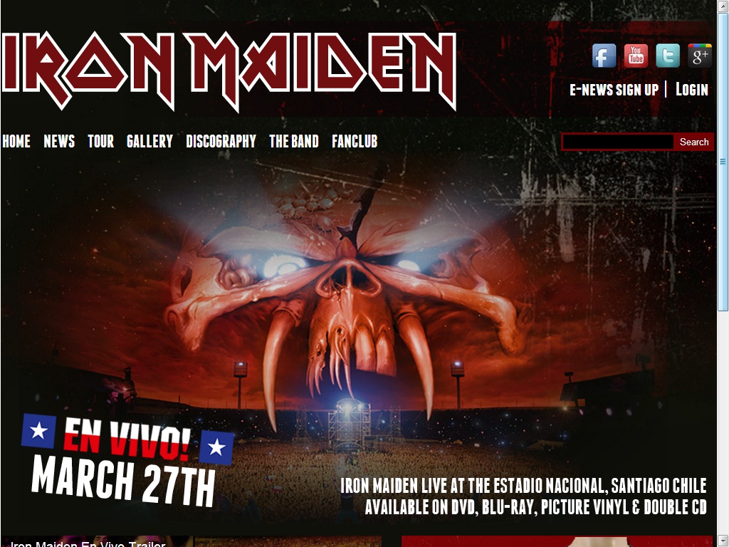IRON MAIDEN: Site oficial de cara nova. - IRON MAIDEN BRASIL