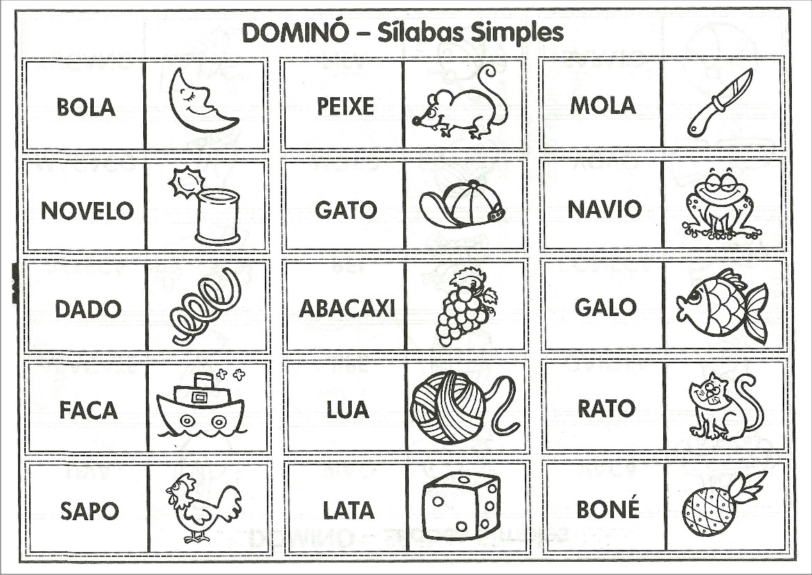EDUCANDO E CRIANDO: Dominó das sílabas simples