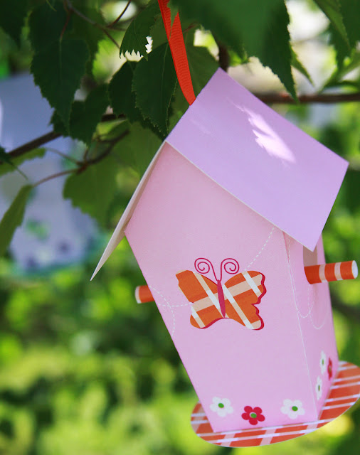 paper and cake: Paper Birdhouse... a free download