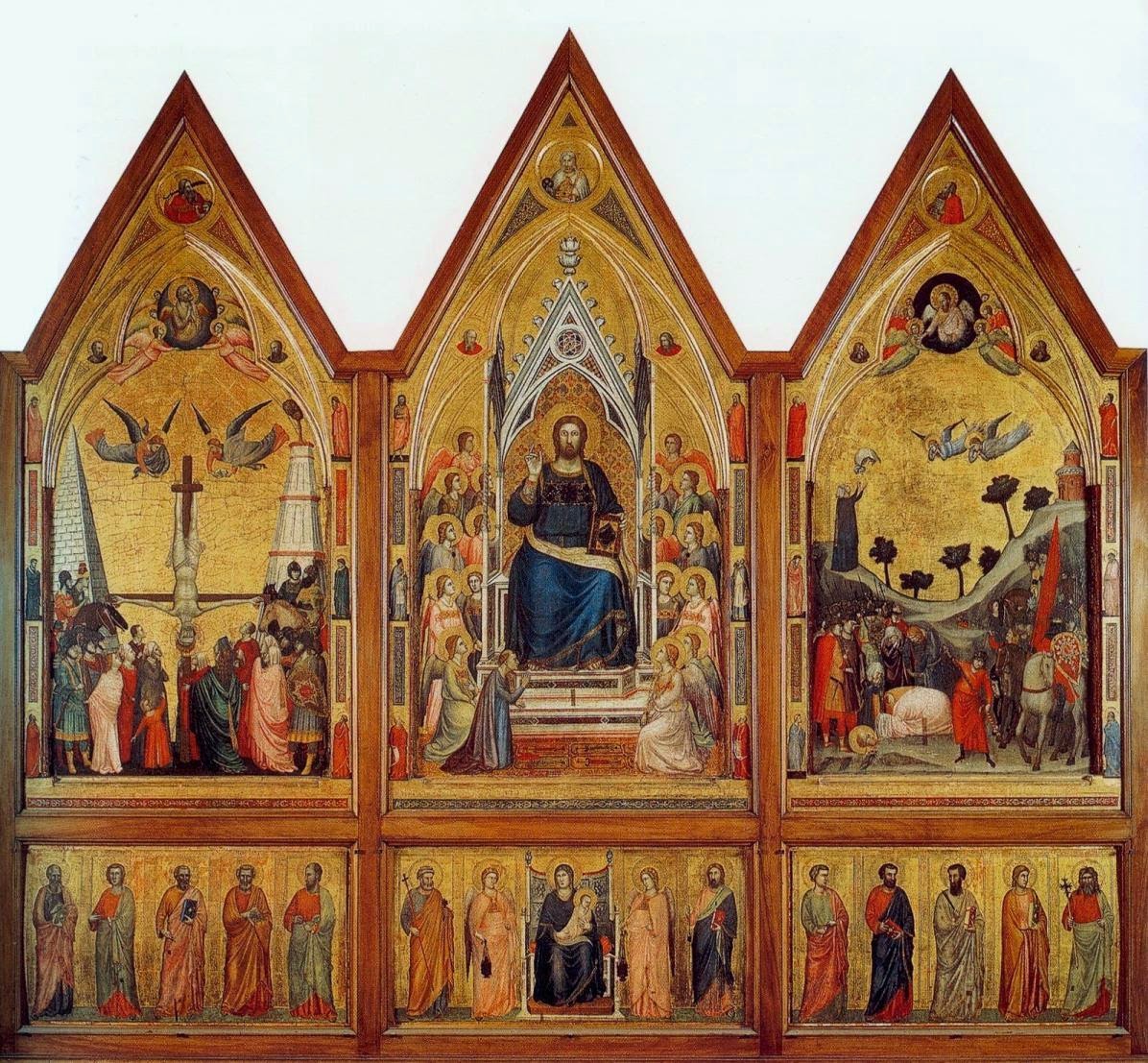 Le Muse : GIOTTO: "Trittico Stefaneschi", c. 1330, Tempera su tavola, 220 x 245 cm - Pinacoteca ...