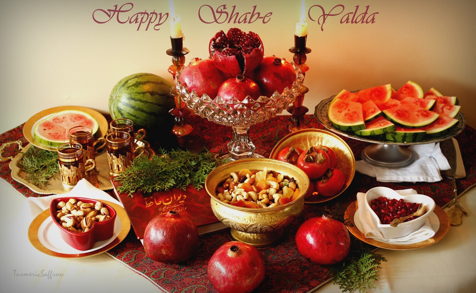 Turmeric & Saffron: Yalda Night (Winter Solstice) 2015 and Shami Haveej ...
