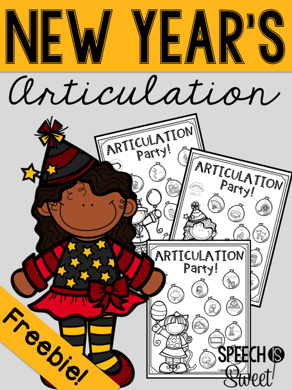 New Year's Articulation Freebie! - Speech is Sweet