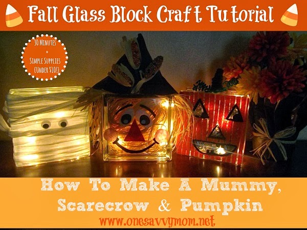One Savvy Mom ™ | NYC Area Mom Blog: Fall Glass Block Craft Tutorial ...