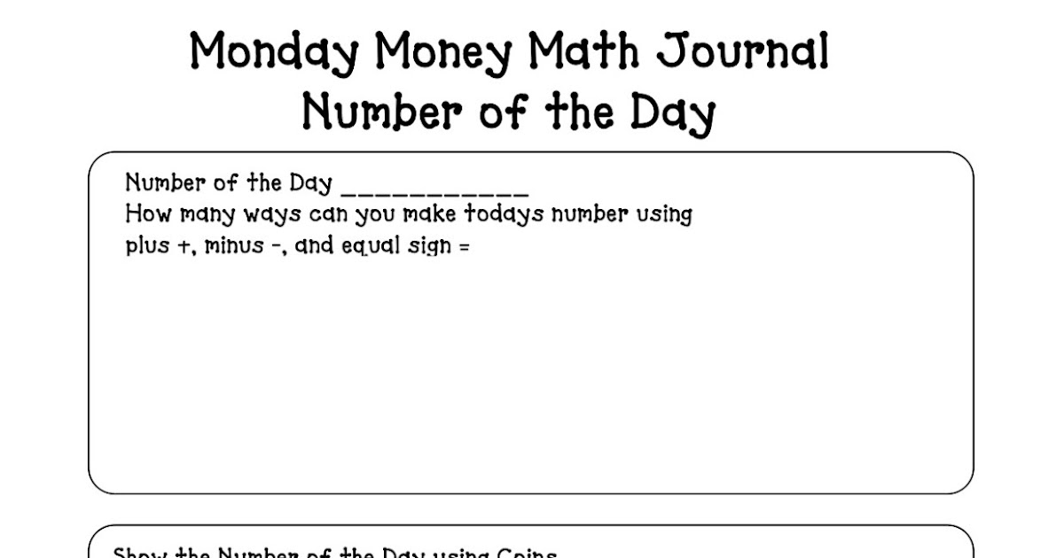 1st Grade in One Year: Bridges Number Corner Math Journal Templates