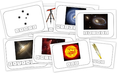 Blast Off: Space Vocabulary Word Printable Activities