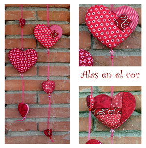 Corazones patchwork - Imagui