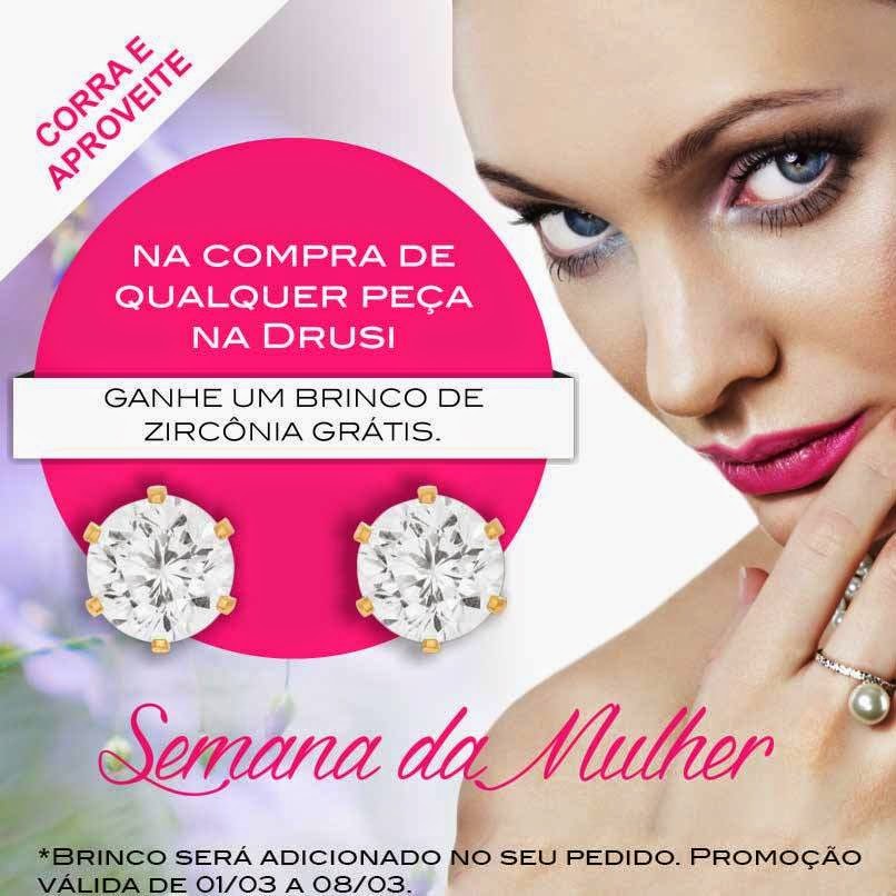 Camila Marchi: Drusi semi jóias e acessórios - Promoção Dia da Mulher Camila Marchi: Drusi semi jóias e acessórios - Promoção Dia da Mulher