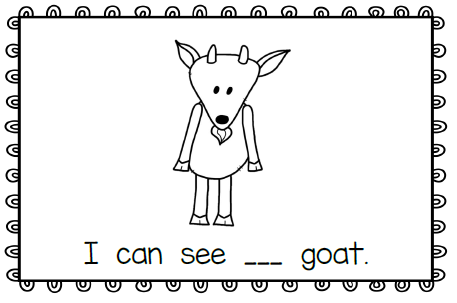I Can See the Farm Animals~ emergent reader | Mrs. Black's Bees