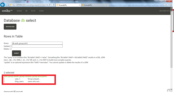 Learn and shine: Role Based Access control using web2py framework