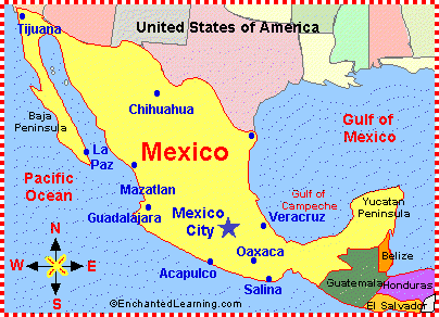 Map of Mexico Political Geography | Map of Mexico Regional Political ...