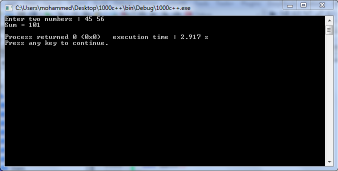 Programmers Area: C++ program to add two numbers Programmers Area: C++ program to add two numbers