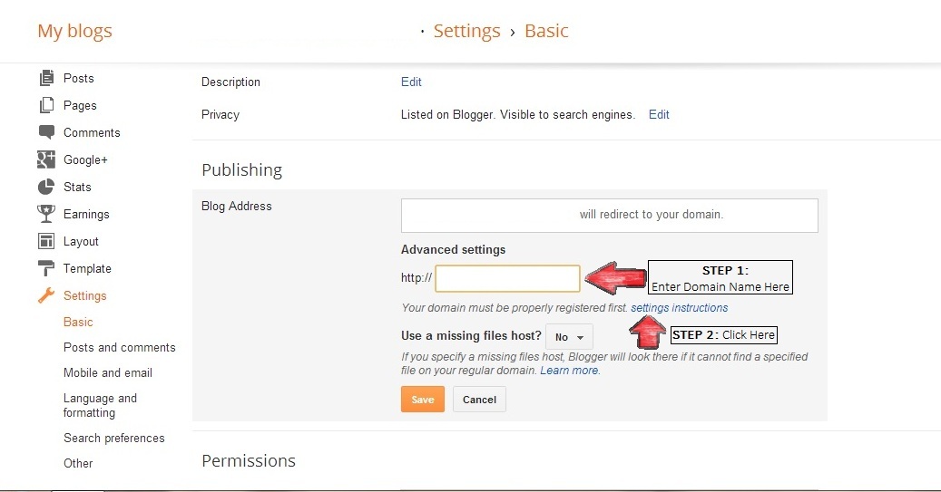 Six Parallel Lines: ADDING A BIGROCK DOMAIN TO BLOGGER – The step by ... Six Parallel Lines: ADDING A BIGROCK DOMAIN TO BLOGGER – The step by ...