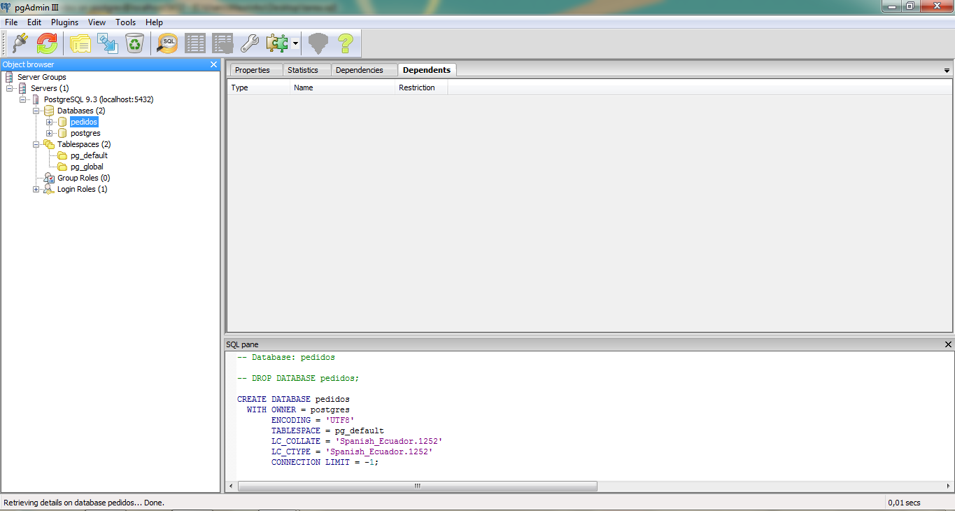 DBS PostgreSQL: Guía PostgreSQL PgAdmin III DBS PostgreSQL: Guía PostgreSQL PgAdmin III