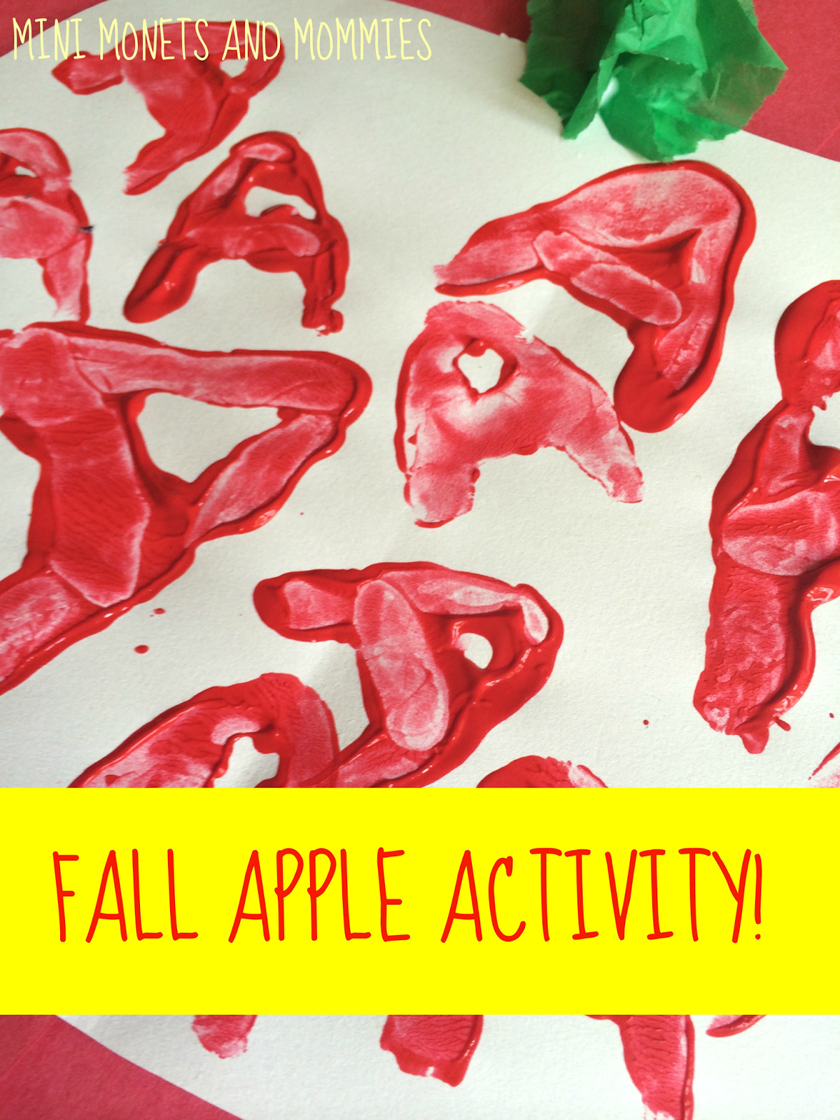 Mini Monets and Mommies: Apple Alphabet Art with the Letter A