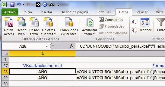 FUNCIONES DE CUBO EN EXCEL