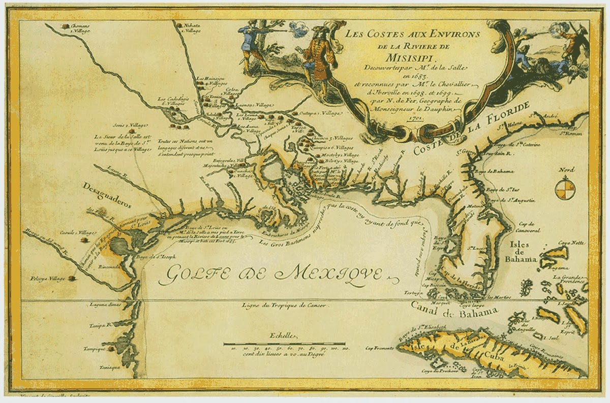 History Map USA: 1682 René-Robert Cavelier