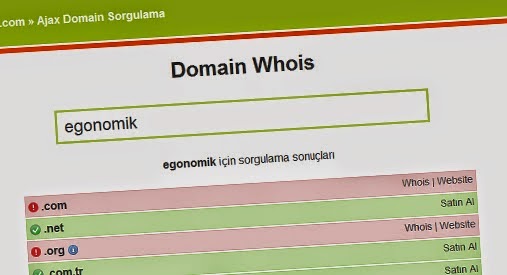 Php Ajax Domain Whois Scripti - Script Hocasi