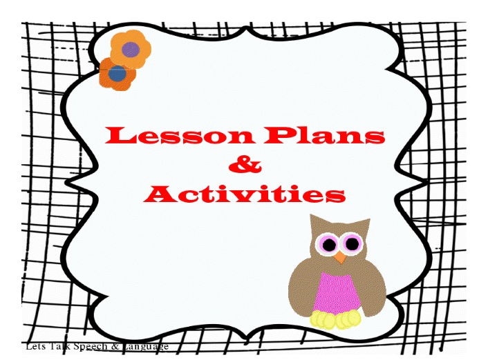 Let's Talk Speech and Language: Lesson Plan Cover {Freebie}