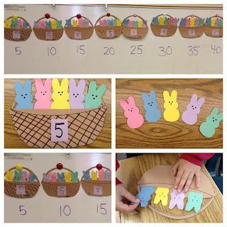 Marshmallow Peeps Math Craft - Apples & ABC's