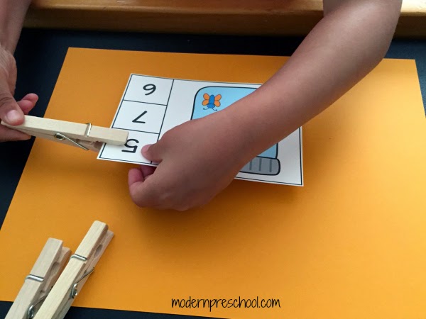 Butterfly Count & Clip Number Cards