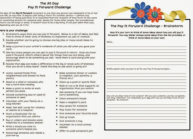 Motivating Students to Pay it Forward | My Shoestring Life