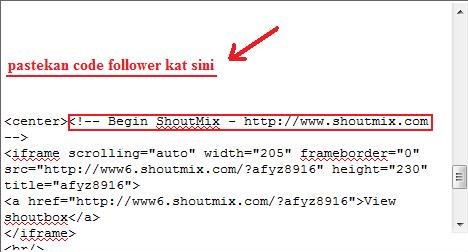 Fizgraphic: Tutorial Blog - Gabungkan Kotak Follower dengan Shoutbox