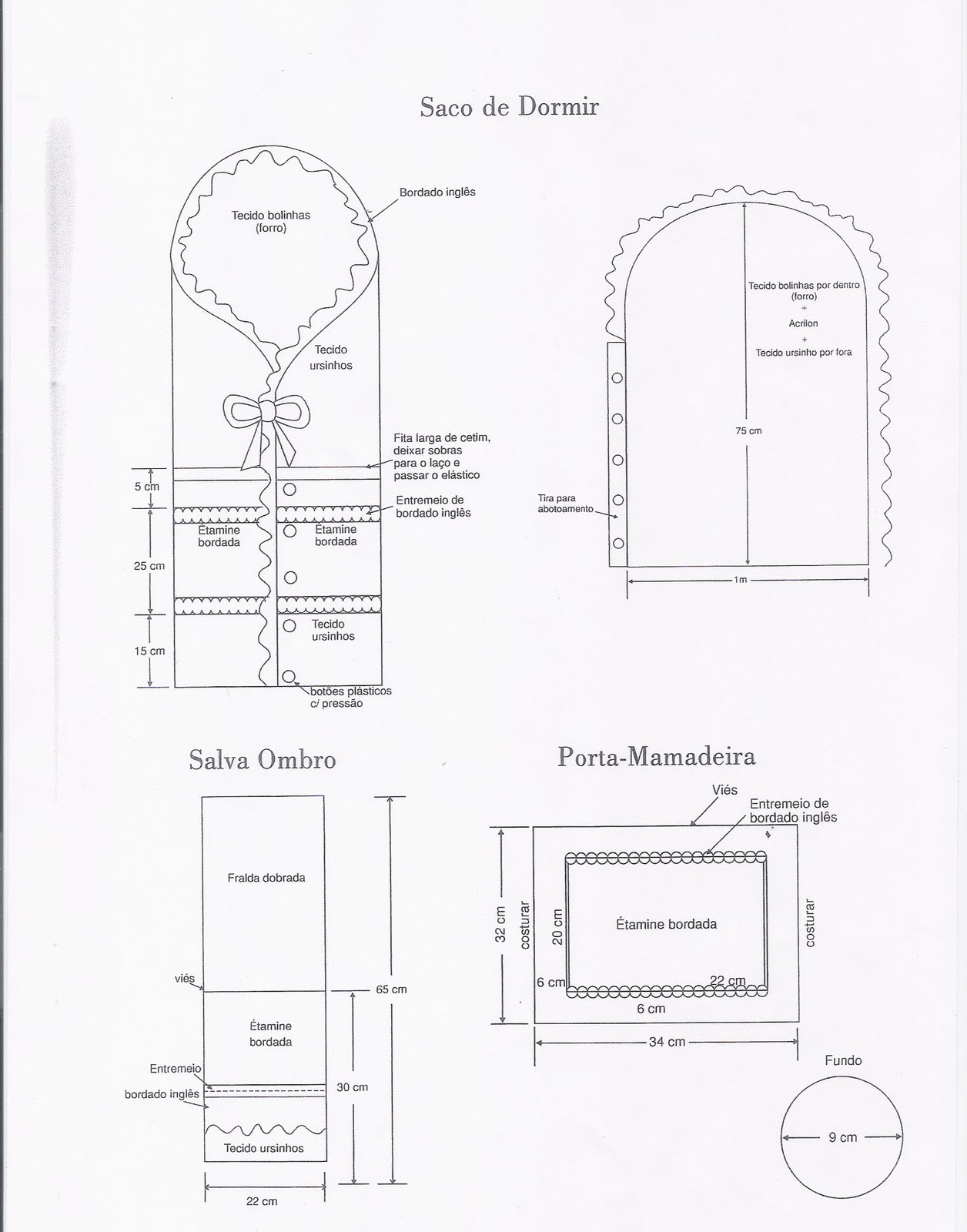 Patchwork sacos bebés - Imagui