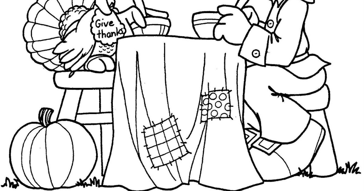 Dibujos para imprimir y colorear: Acción de gracias para colorear