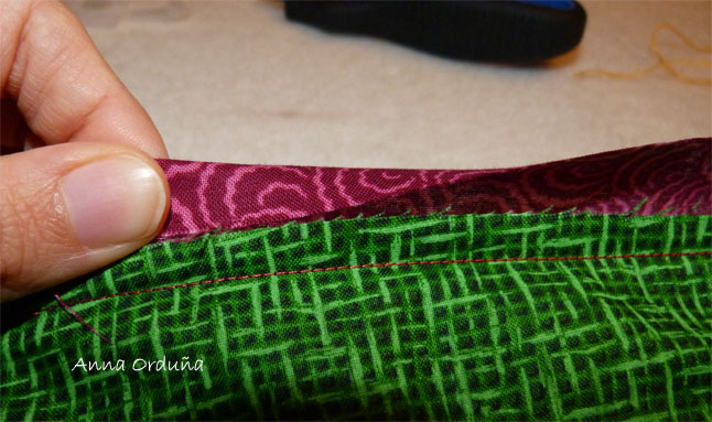 Anna Orduña - Mi Rincón de Patchwork: Tutorial: Bies simple para Quilts rectos