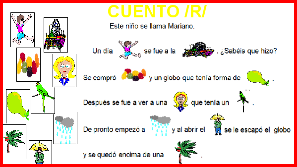 AUDICIÓN Y LENGUAJE: MATERIAL REEDUCACIÓN FONEMA /R/ SIMPLE