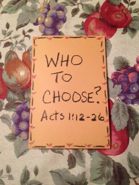 Children's Bible Lessons: Lesson - Matthias Is Chosen Children's Bible Lessons: Lesson - Matthias Is Chosen