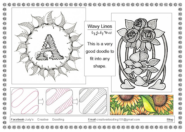Creative Doodling with Judy West: Wavy Lines Distructions