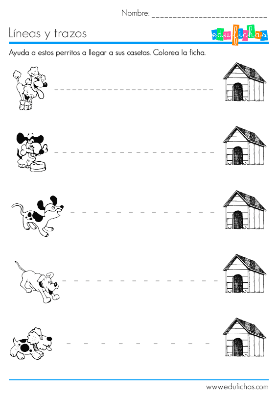 Trazos rectos para niños - Imagui