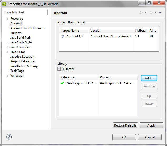 AndEngine Tutorial - Getting Started | Kulíš Android